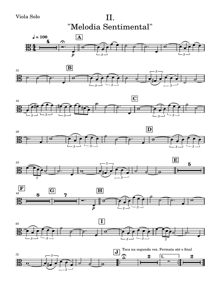 Ii Melodia Sentimental Viola Solo Pdf