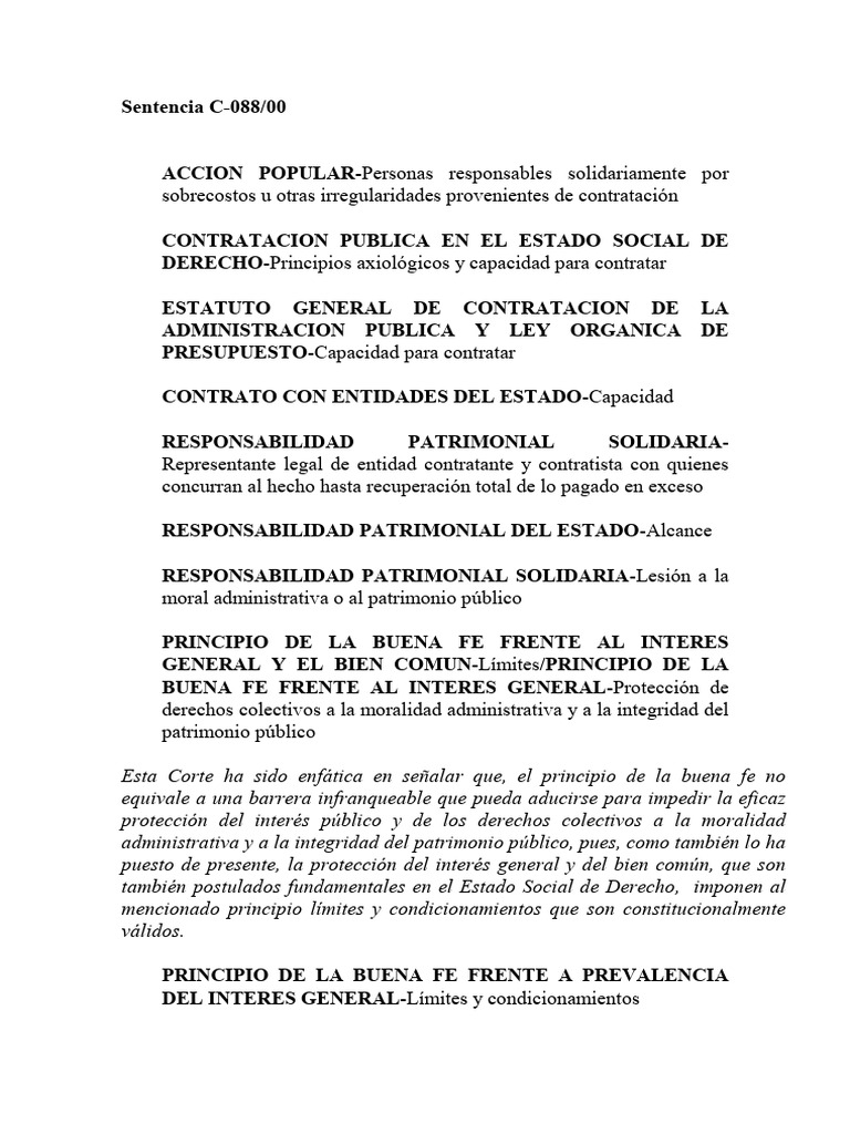 Sentecia CC Principios. | PDF