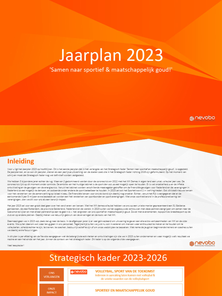 Jaarplan 2023 | PDF