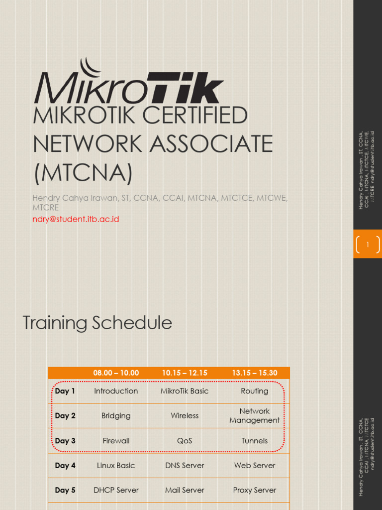 Mikrotik Certified Network Associate MTC | PDF