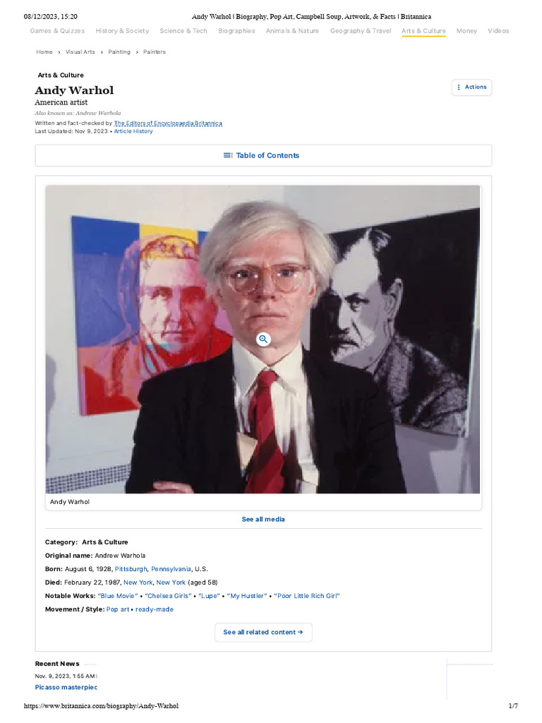 Andy Warhol - Biography, Pop Art, Campbell Soup, Artwork, & Facts ...