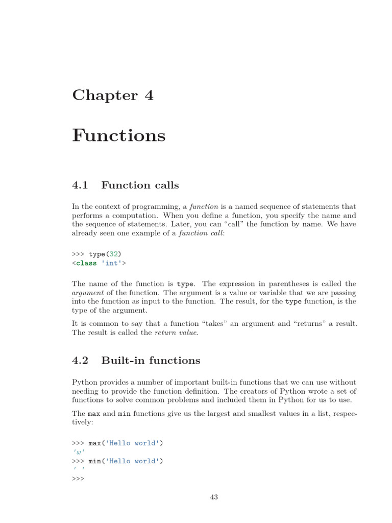Chapter - 4 Iotm | PDF | Parameter (Computer Programming) | Function (Mathematics)