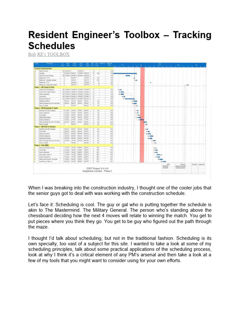 Schedule Tracking | PDF | Software | Microsoft Excel