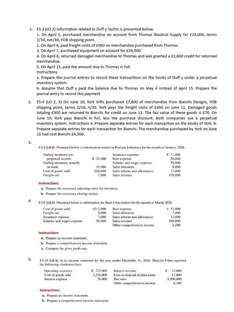 Journal Entries for Merchandising Operations | PDF