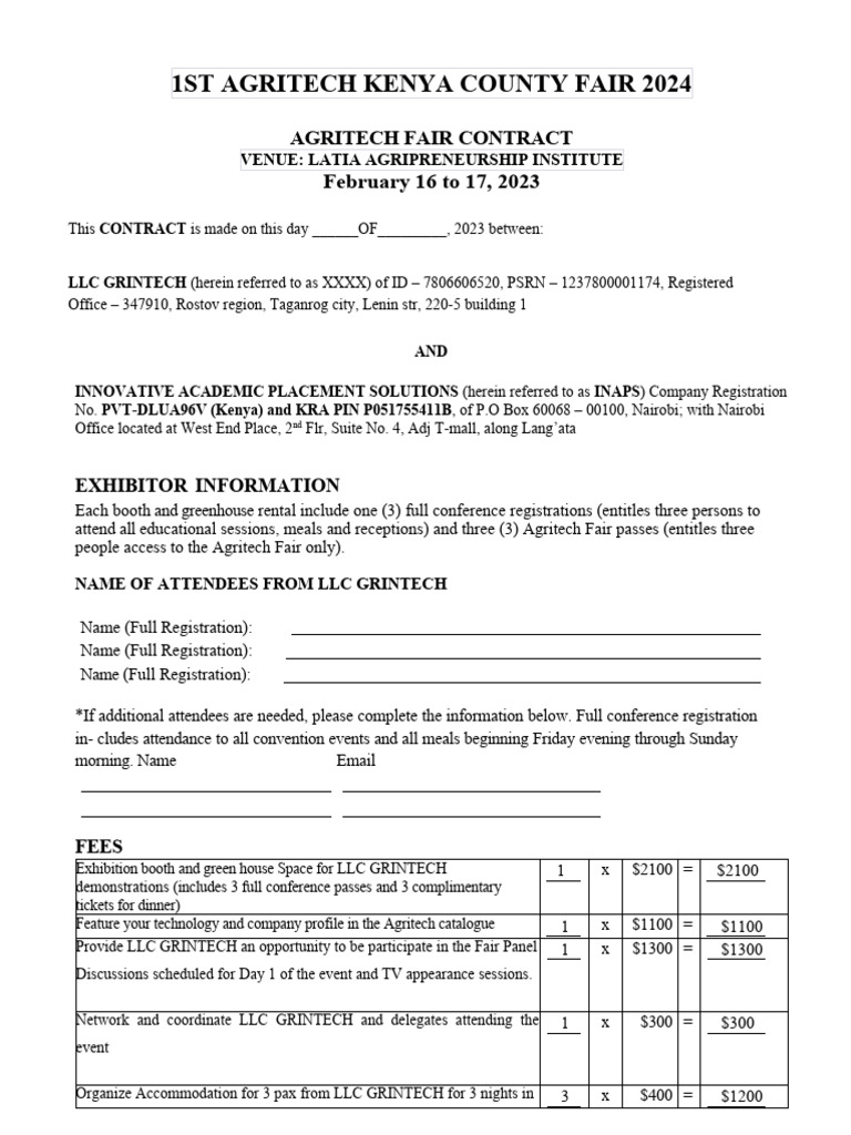 2023 Agritect Contract | PDF