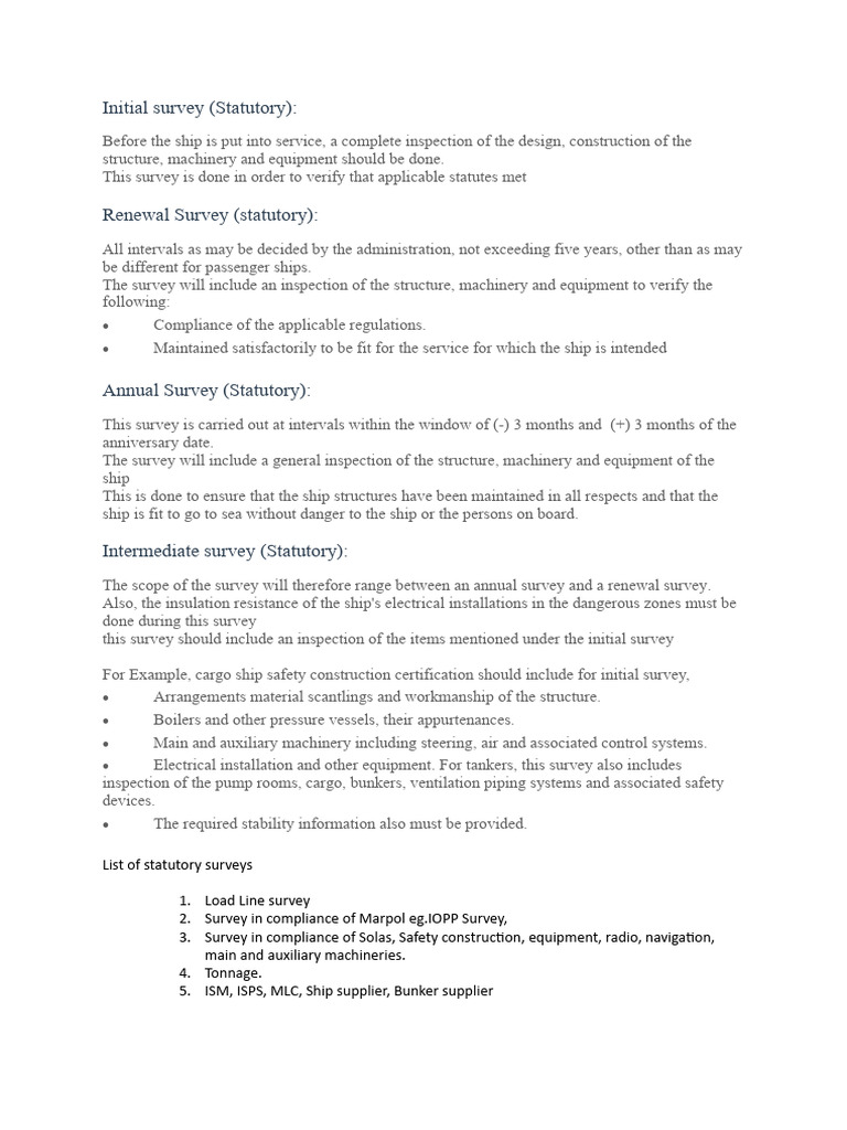 Statutory Survey | PDF