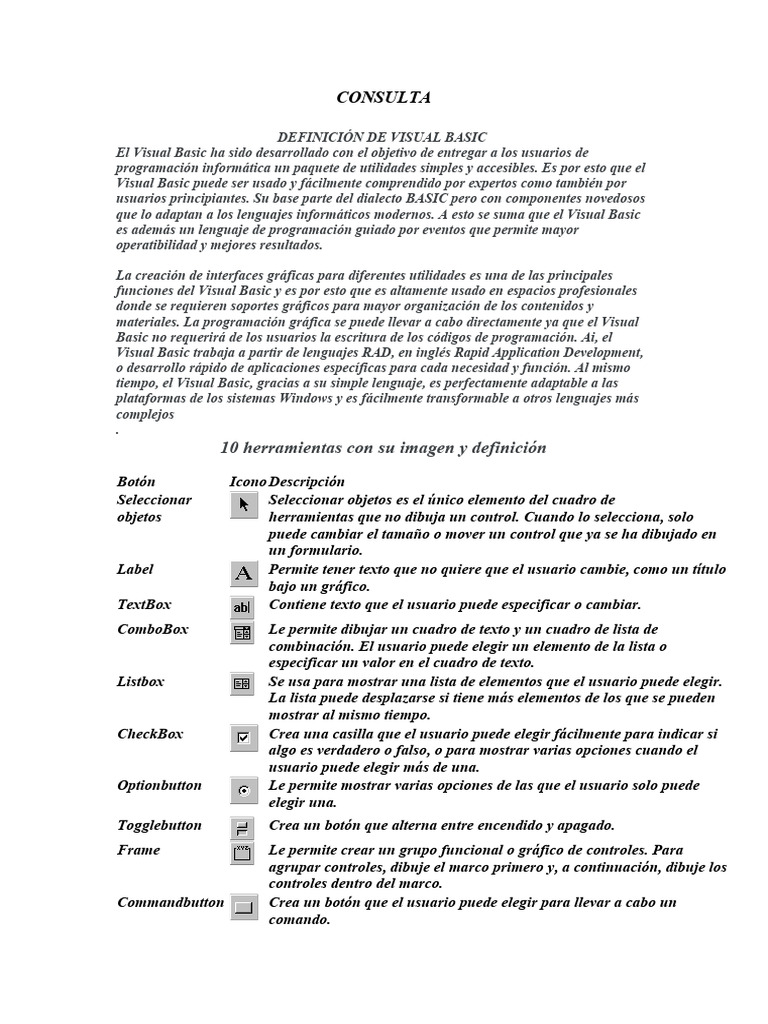 Definición de Visual Basic | PDF