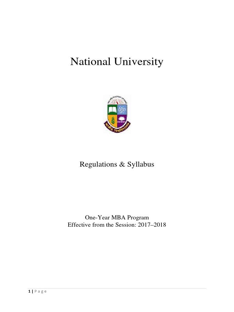 MBA Syllabus Regulations 2017 2018 Pub Date 03072019 Compressed PDF