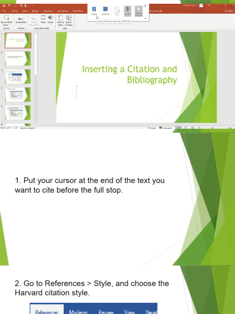 Inserting A Citation and Bibliography (Audio) | PDF