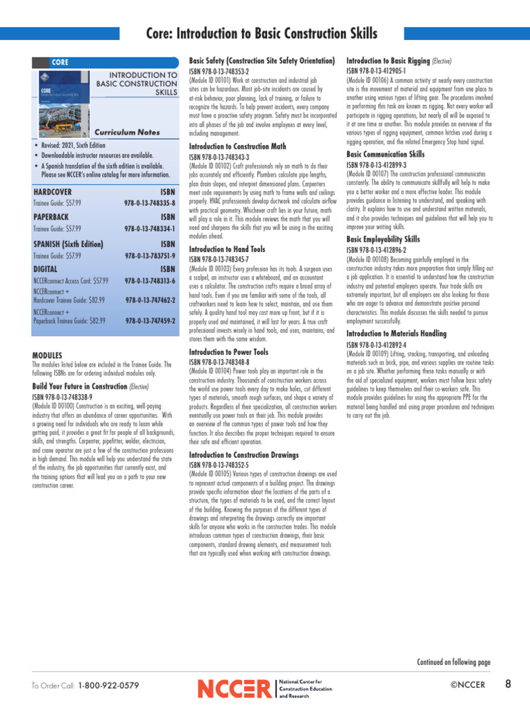 2023-NCCER Catalog Core 04-05 | PDF