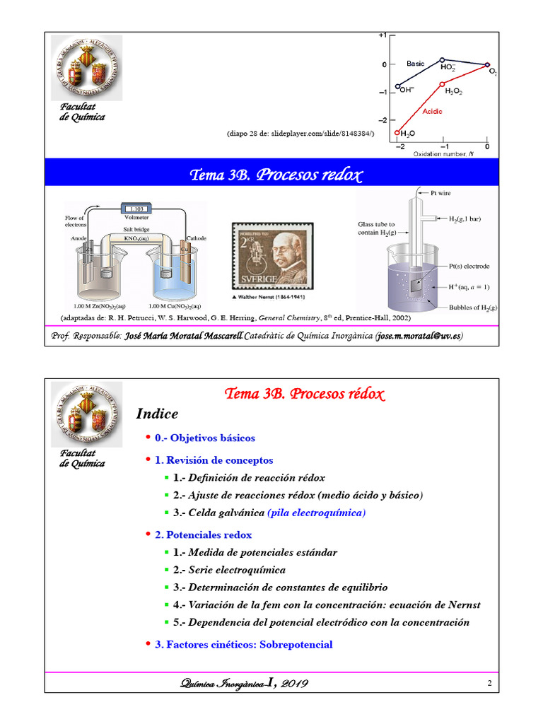 Tema 3B Procesos Redox | PDF | Redox | Electrodo