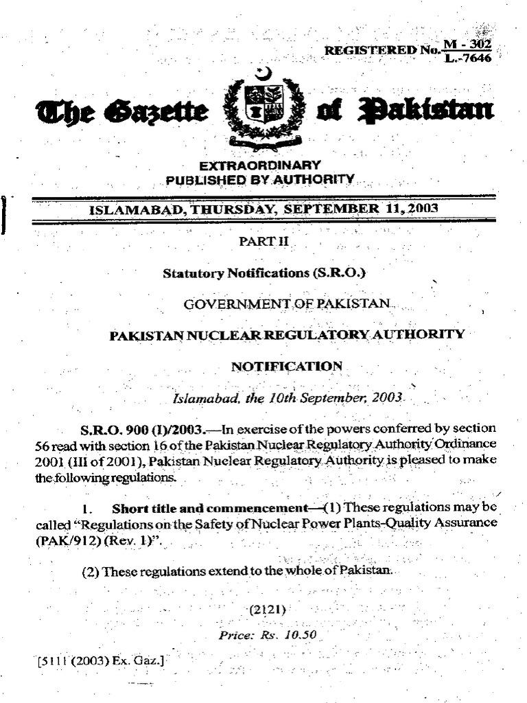 PK_Regulation_Safety_Nuclear_Power_Plants-Quality_Assurance_PAK-912 ...