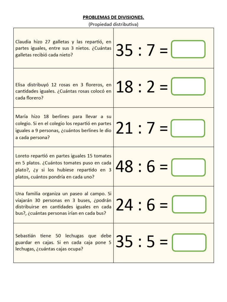 Problemas de Divisiones | PDF