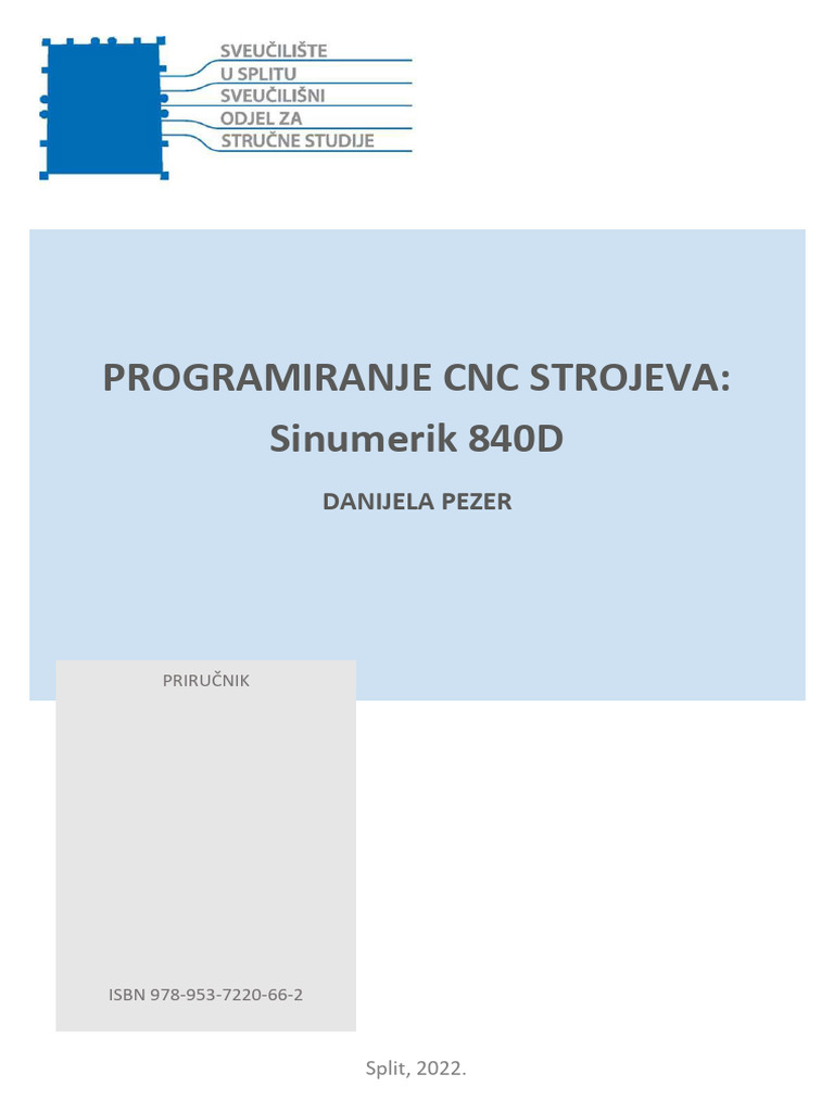 Programiranje CNC Strojeva Sinumerik 840d | PDF