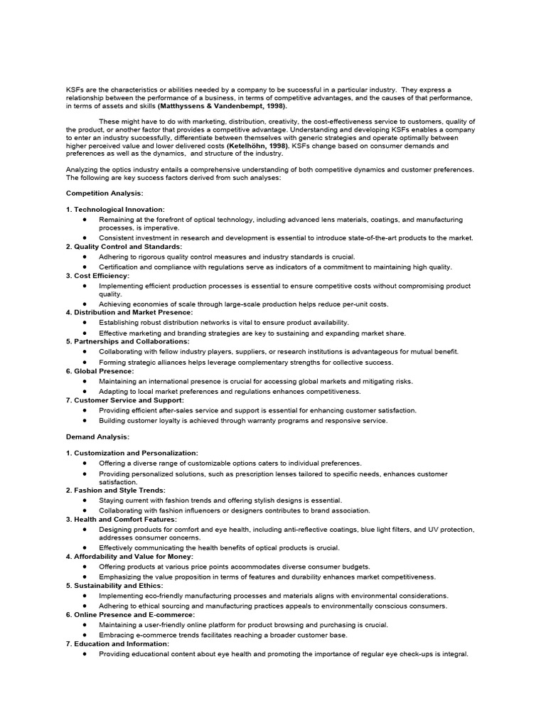 KSF Optics Industry | PDF