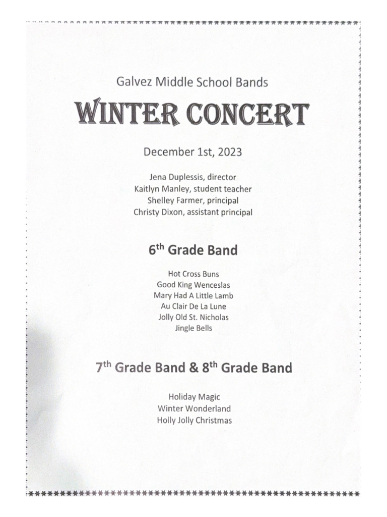 Winter Concert 1 | PDF