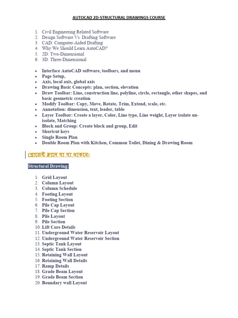 Structural Drawing-Cad 2D | PDF | Art