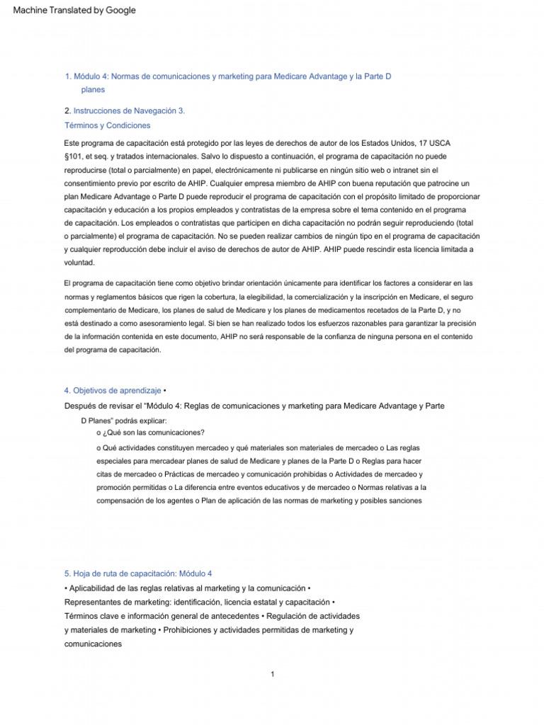 Medicare Module 4 - PY 2023 Español | PDF | Finanzas y dinero