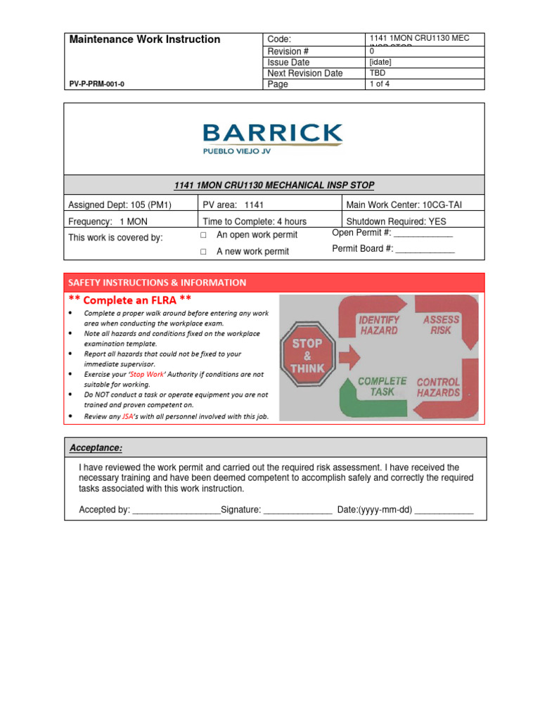 1141 1mon Cru1130 Mec Insp Stop | PDF