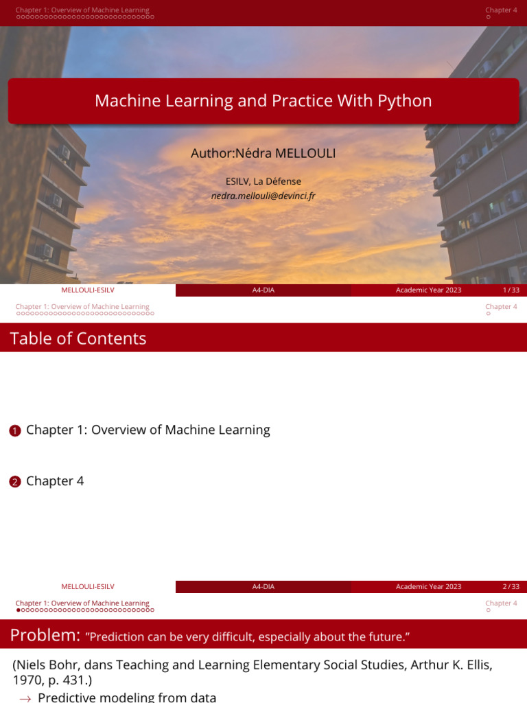 CoursML ESILV-Lesson1 | PDF