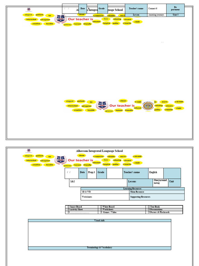 Lesson Plan Template Con6 2024 | PDF
