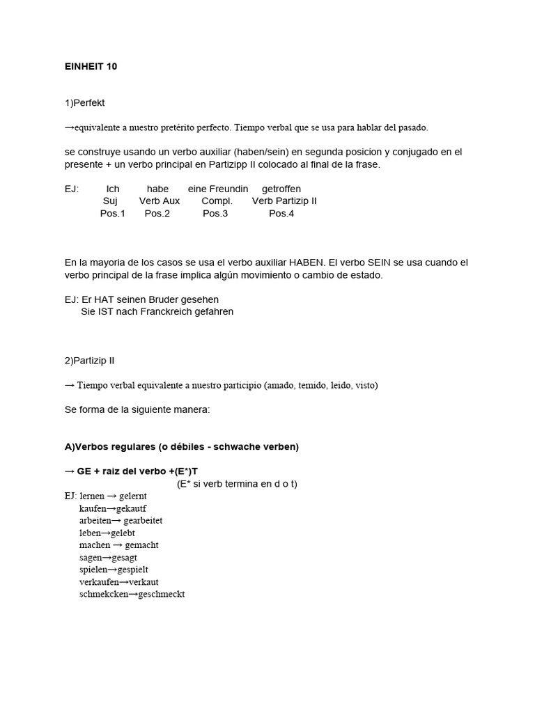Repaso Gramática Unidad 10 - 12 | PDF