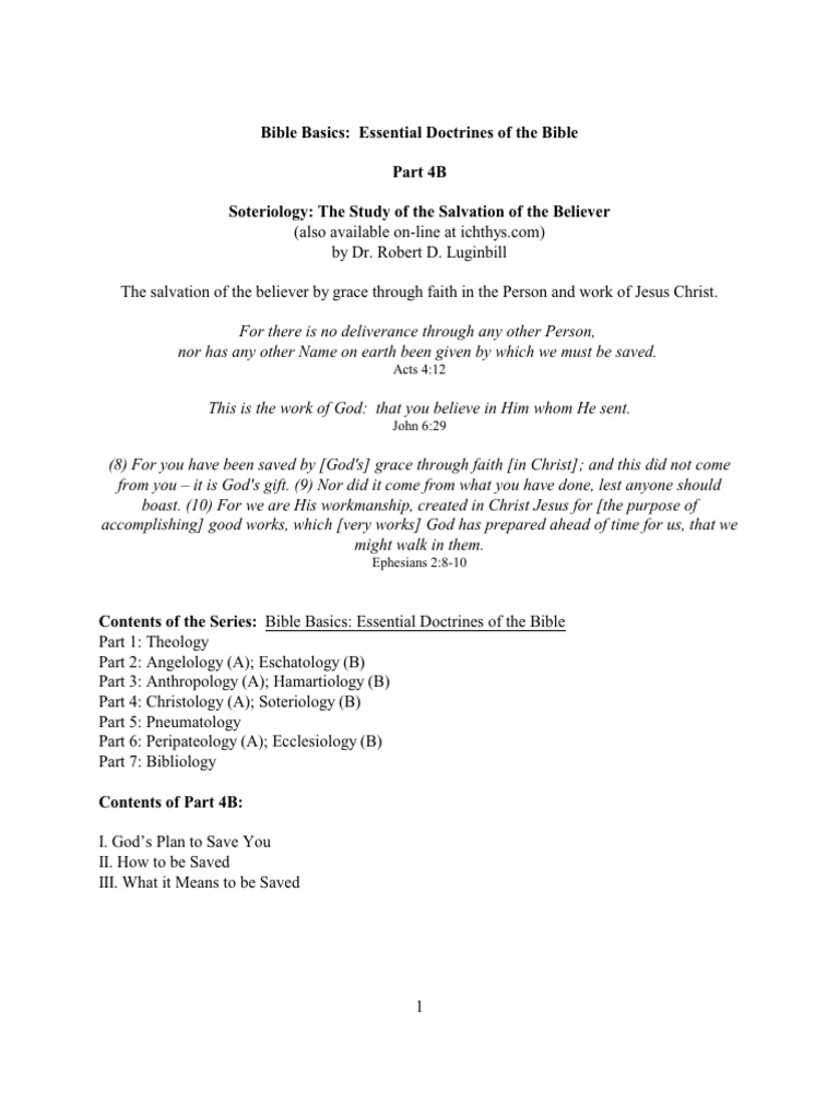 4B Soterio | Download Free PDF | Jesus | Predestination