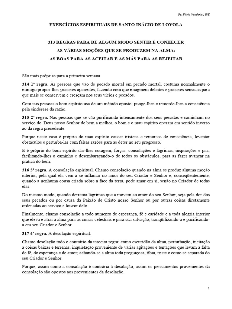 05 - Regras de Discernimento I | PDF