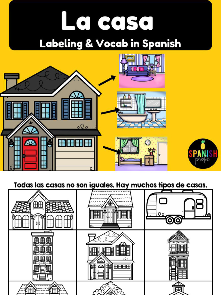 Partes de la Casa para Niños | PDF | Habitación | Diseño de interiores