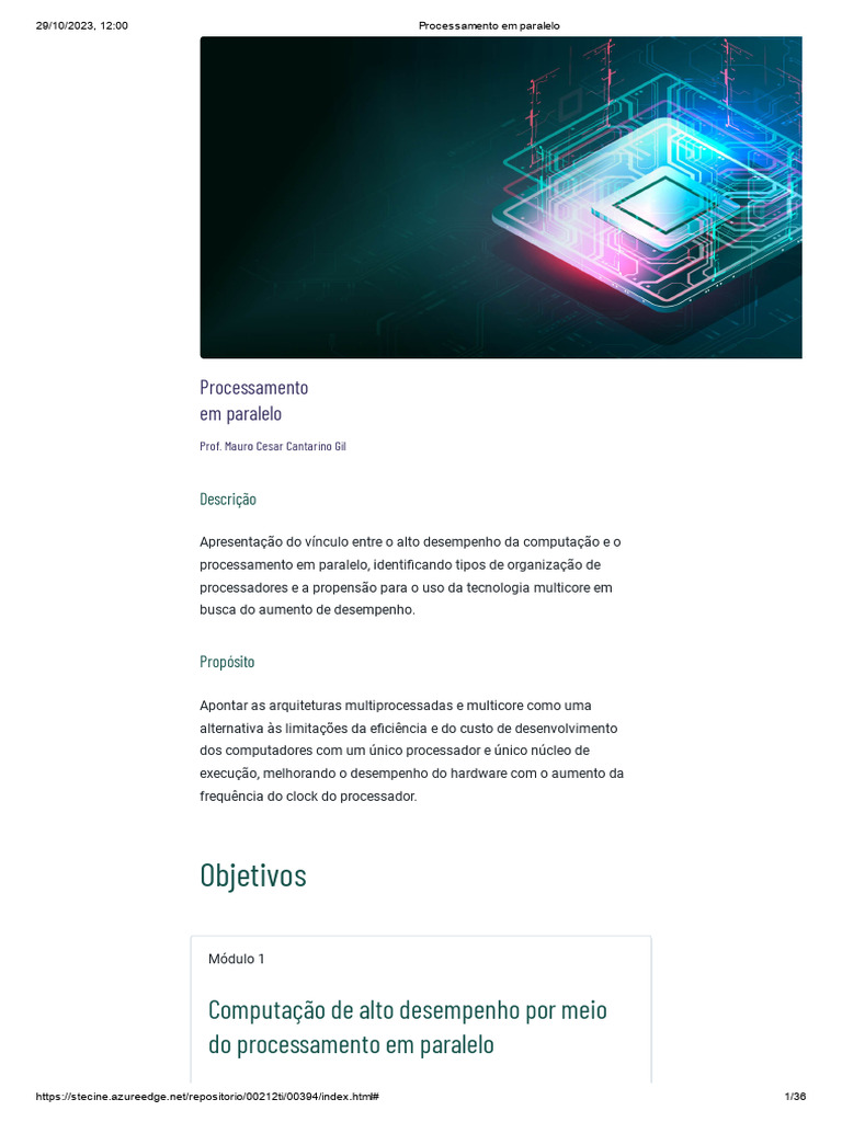 5 - Processamento em Paralelo | PDF | Arte | Tecnologia e Engenharia