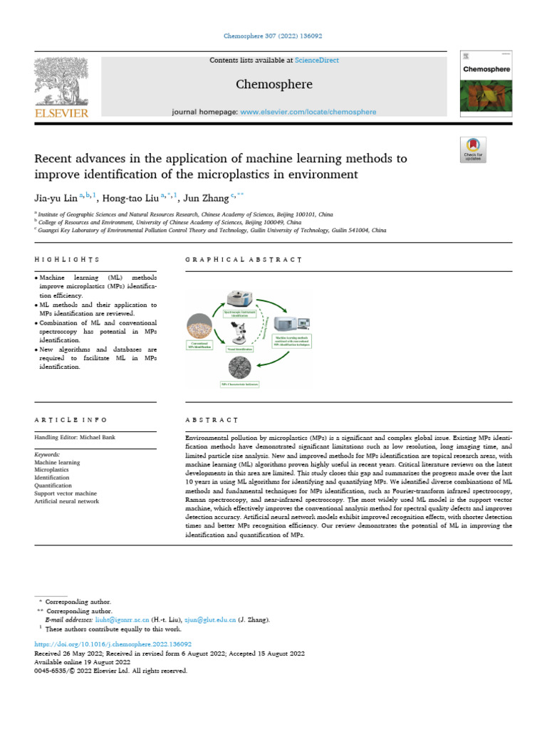 Lin 2022 - Recent Advances in The Application of Machine Learning ...