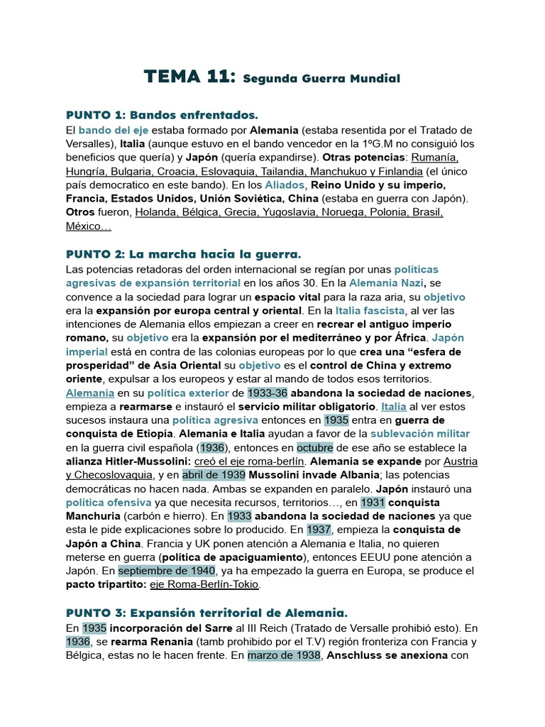 Historia T11 1ºbachillerato | PDF