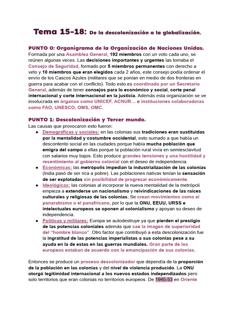 Historia T15-18 1ºbachillerato | PDF
