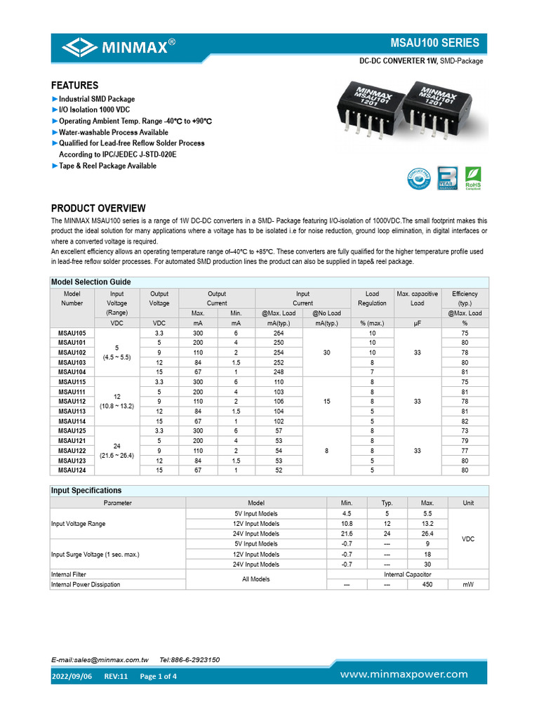 MSAU100 Datasheet | PDF