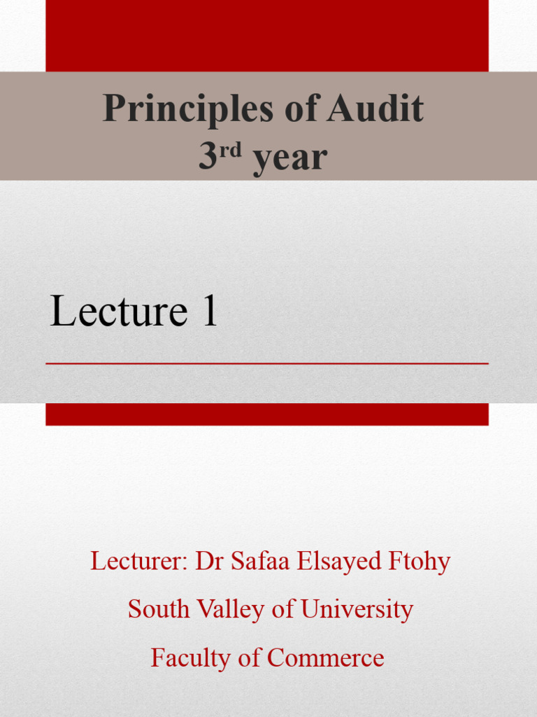 Auditing Chapter (1) First Part 2023 | Download Free PDF | Audit | Financial Audit