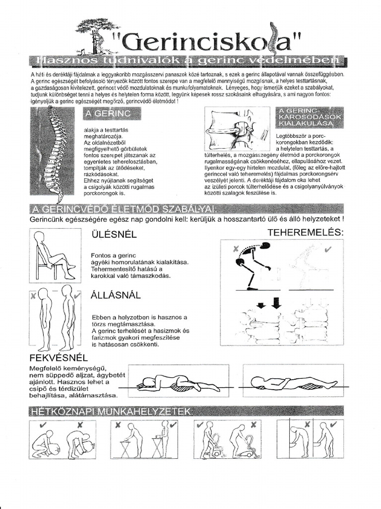 Gerinctorna gyakorlatok a Misszióból | PDF