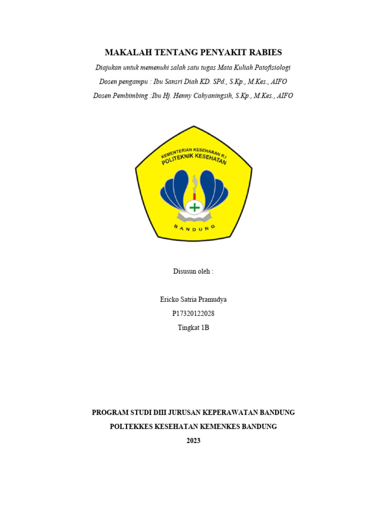 Penyakit Rabies: Gejala dan Penularan | PDF | Ilmu Sosial | Sains ...