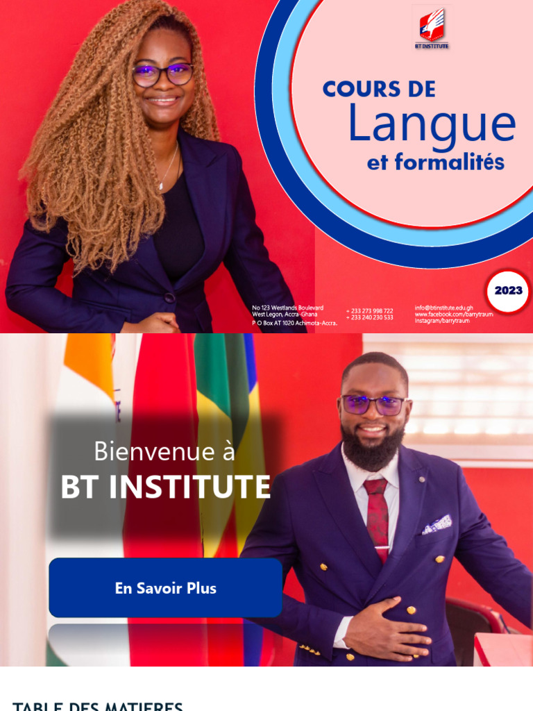 Cours d'anglais au BT Institute Ghana | PDF | Visa (Document) | Passeport