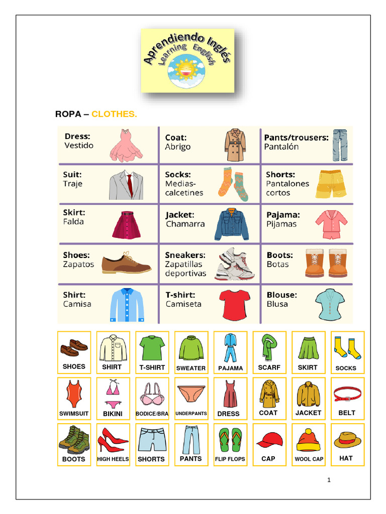 Ropa - Clothes | PDF