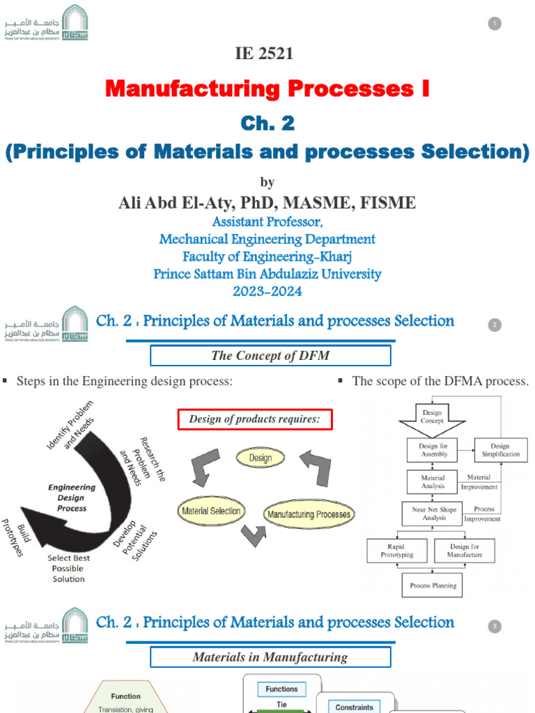 Ch. 2 Principles of Materials and Processes Selection | PDF | Materials ...