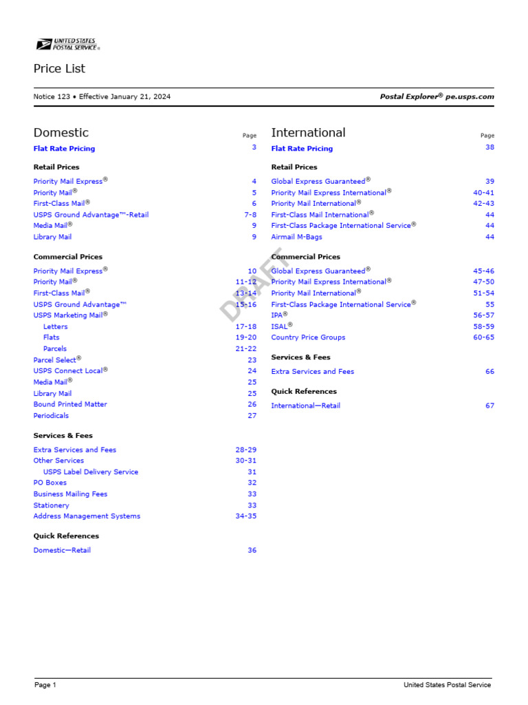 January 2024 Price Change 112223 - Notice123 | PDF