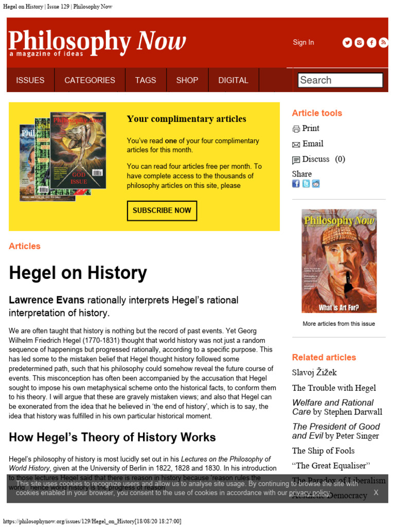 Hegel's Rational History Explained | PDF | Georg Wilhelm Friedrich Hegel | Dialectic