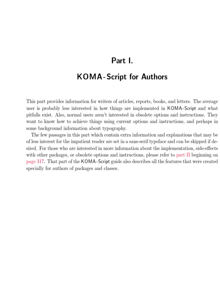 KOMA-Script Guide for Authors | PDF