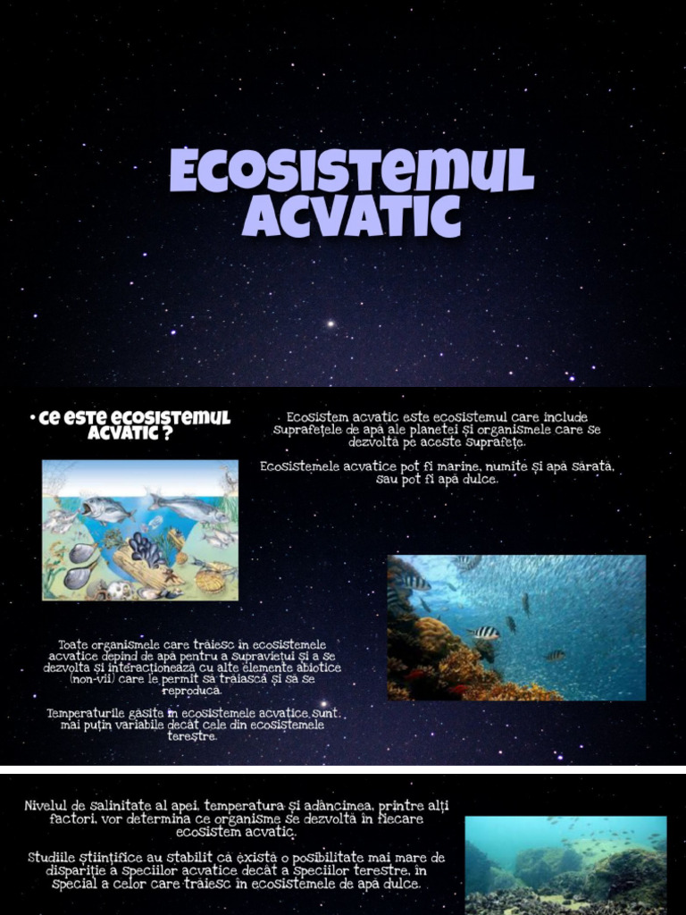 Ecosistemul Acvatic | PDF
