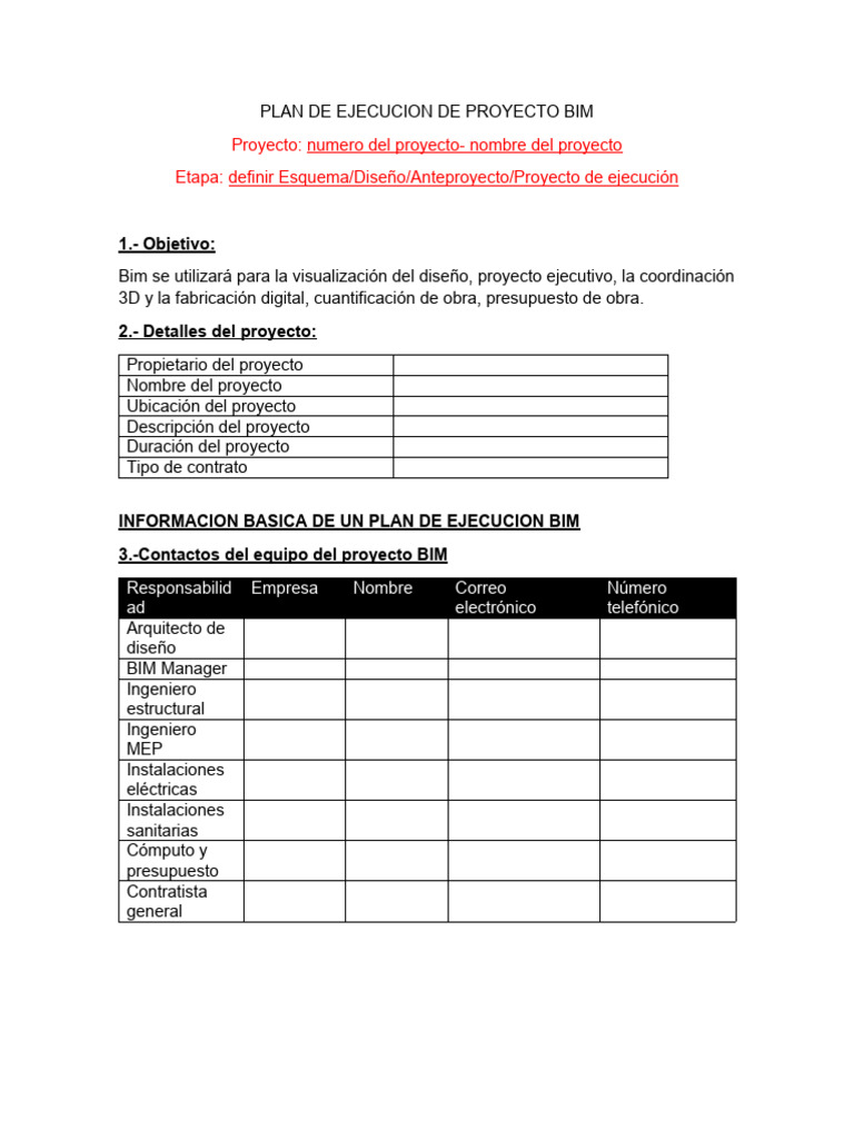 Plan de Ejecucion de Proyecto Bim | PDF