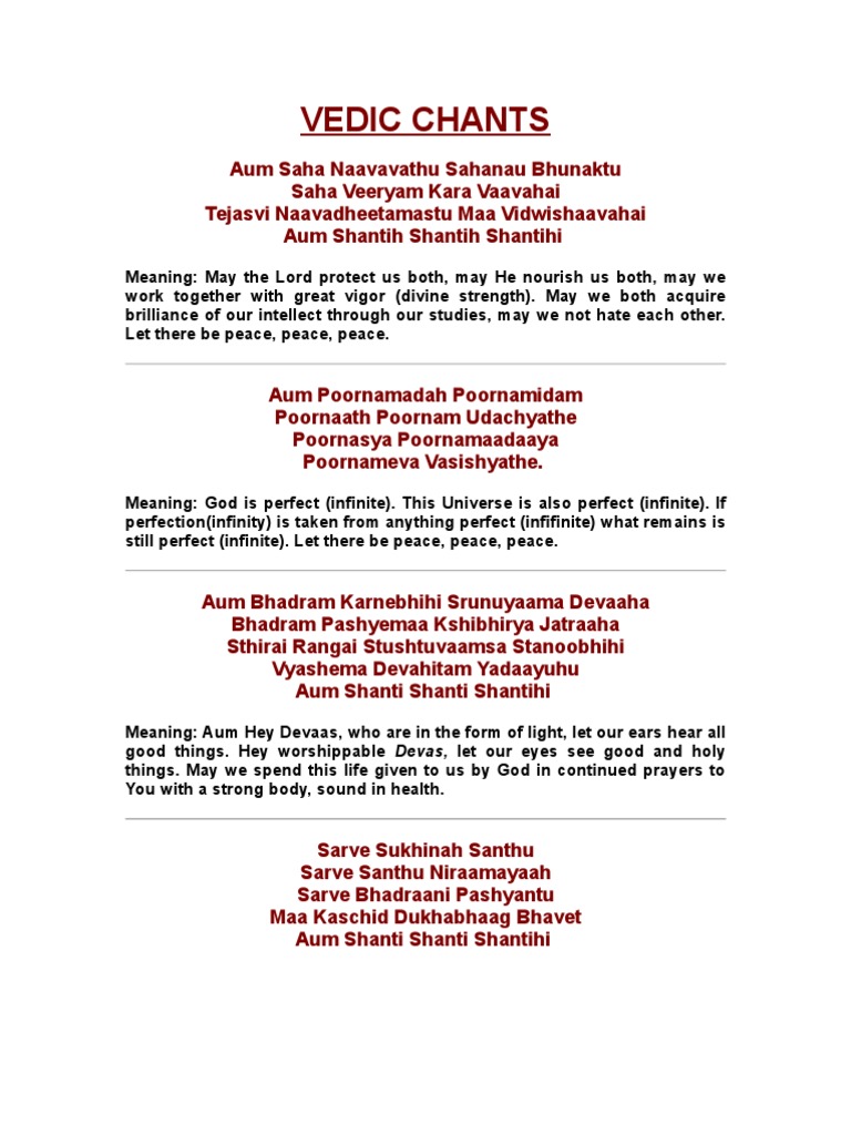 Vedic Chants | PDF | Vishnu | Hindu Deities