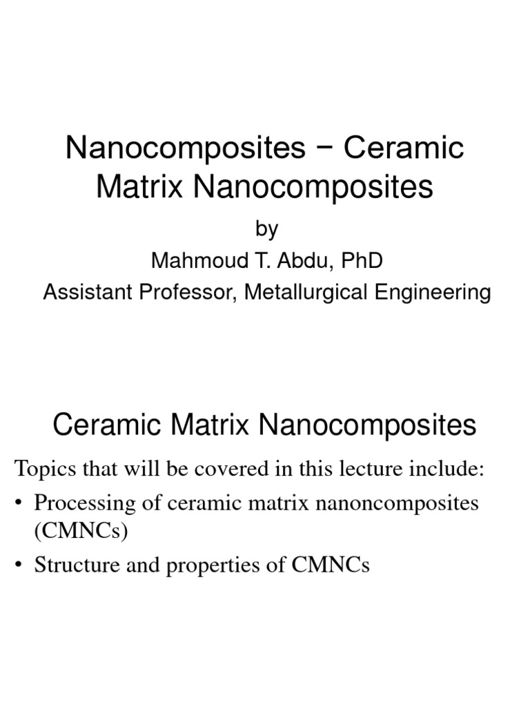 Nanocomposites - Applications of Nanocomposites | PDF | Nanocomposite ...