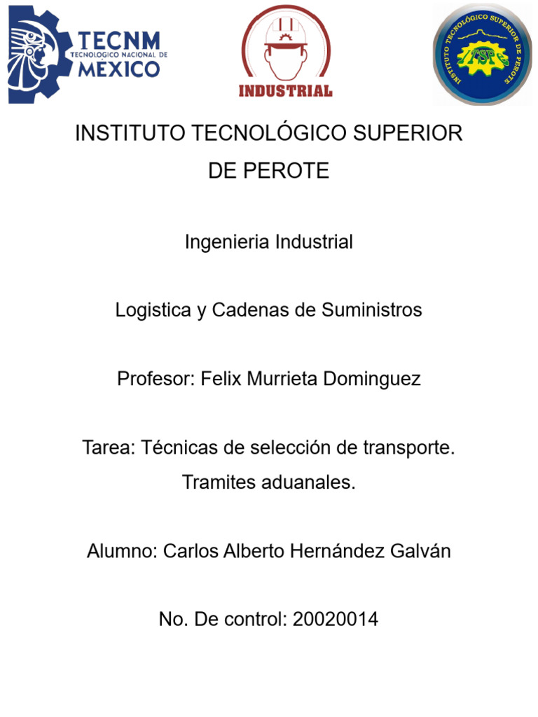 tecnicas de seleccion de trasporte, tramites aduanales | PDF | aduana ... tecnicas de seleccion de trasporte, tramites aduanales | PDF | aduana ...
