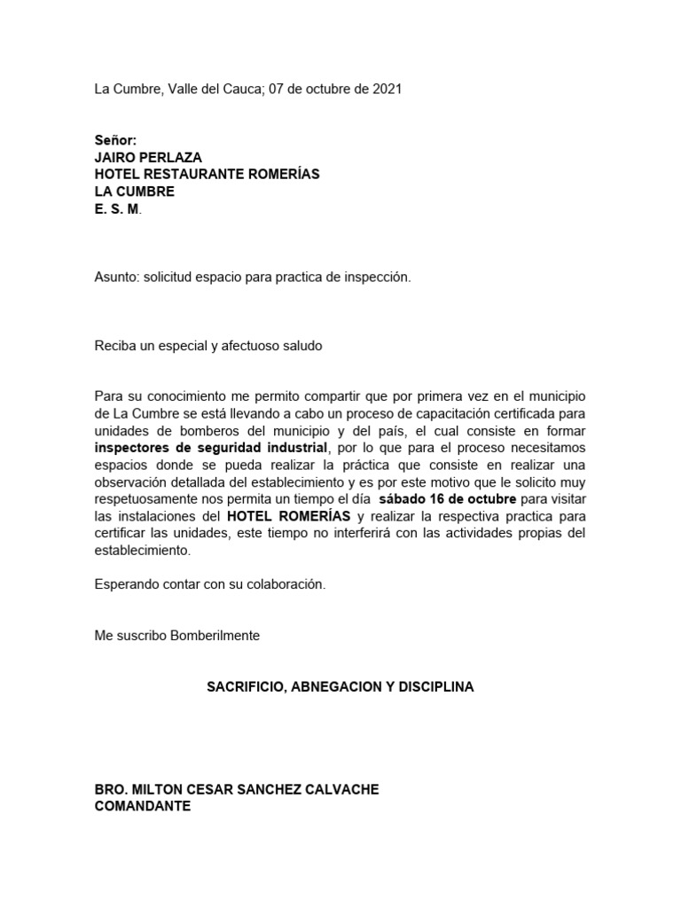 Oficio Solicitud Practica | PDF