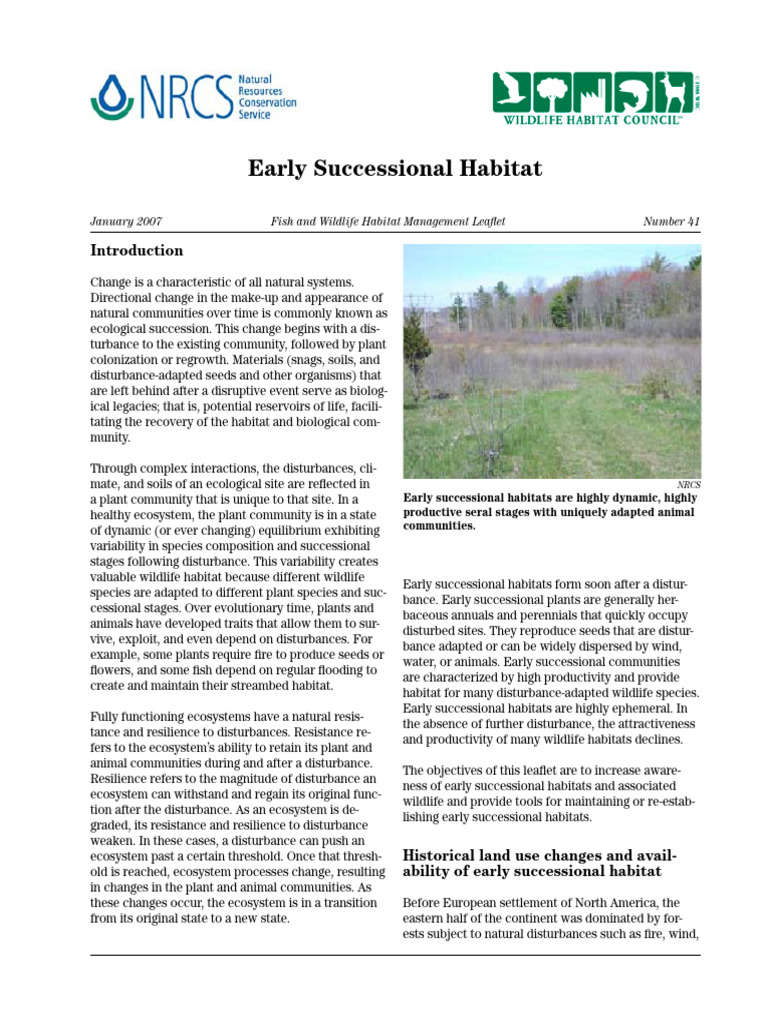 Early Successional Habitat | PDF